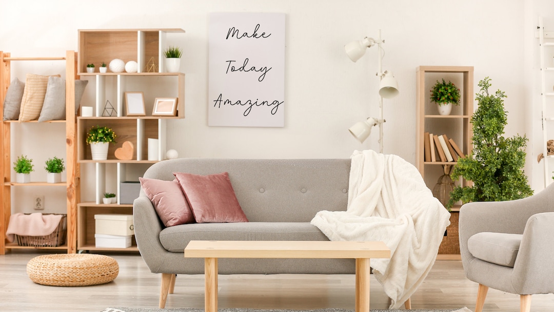 Positive Quote Home Office Backdrop, Digital Zoom Background, Zoom ...