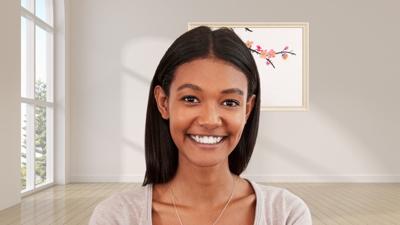 Zoom Background of Plain Room With Flower Painting, Best Work From Home ...