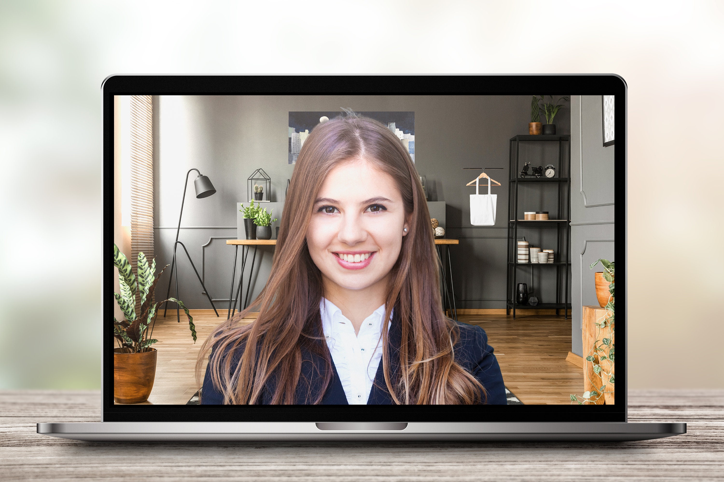 Zoom Meeting Home Office Background, Professional Zoom Backdrop ...