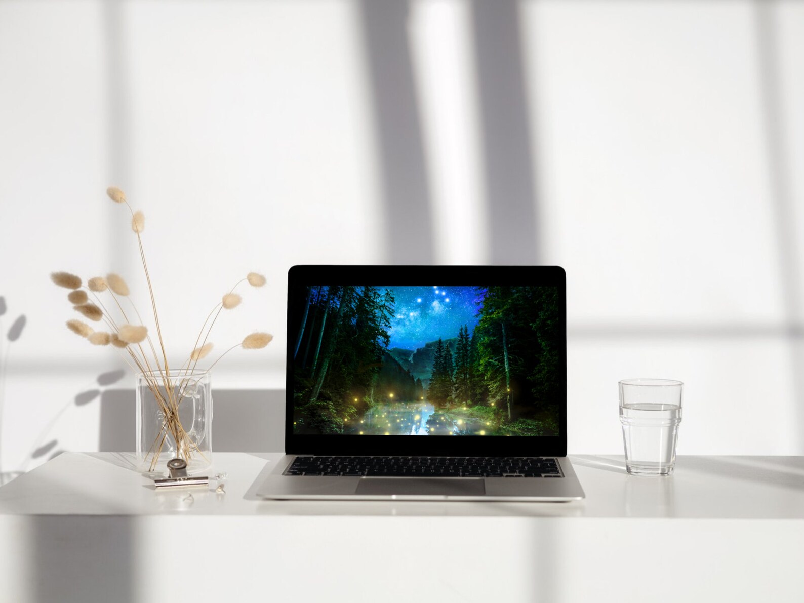 Work From Home Virtual Zoom Background, Night Sky MS Teams Digital ...