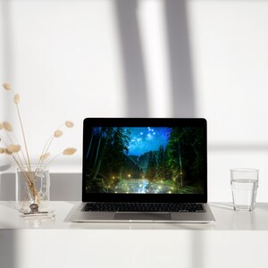 Work From Home Virtual Zoom Background, Night Sky MS Teams Digital ...