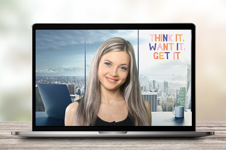 Motivational Zoom Background, Professional Skyline Office Backdrop ...