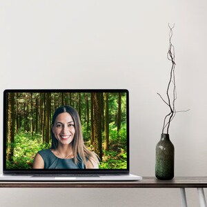 Forest Home Office Zoom Background, Virtual Backdrop Zoom Meeting ...