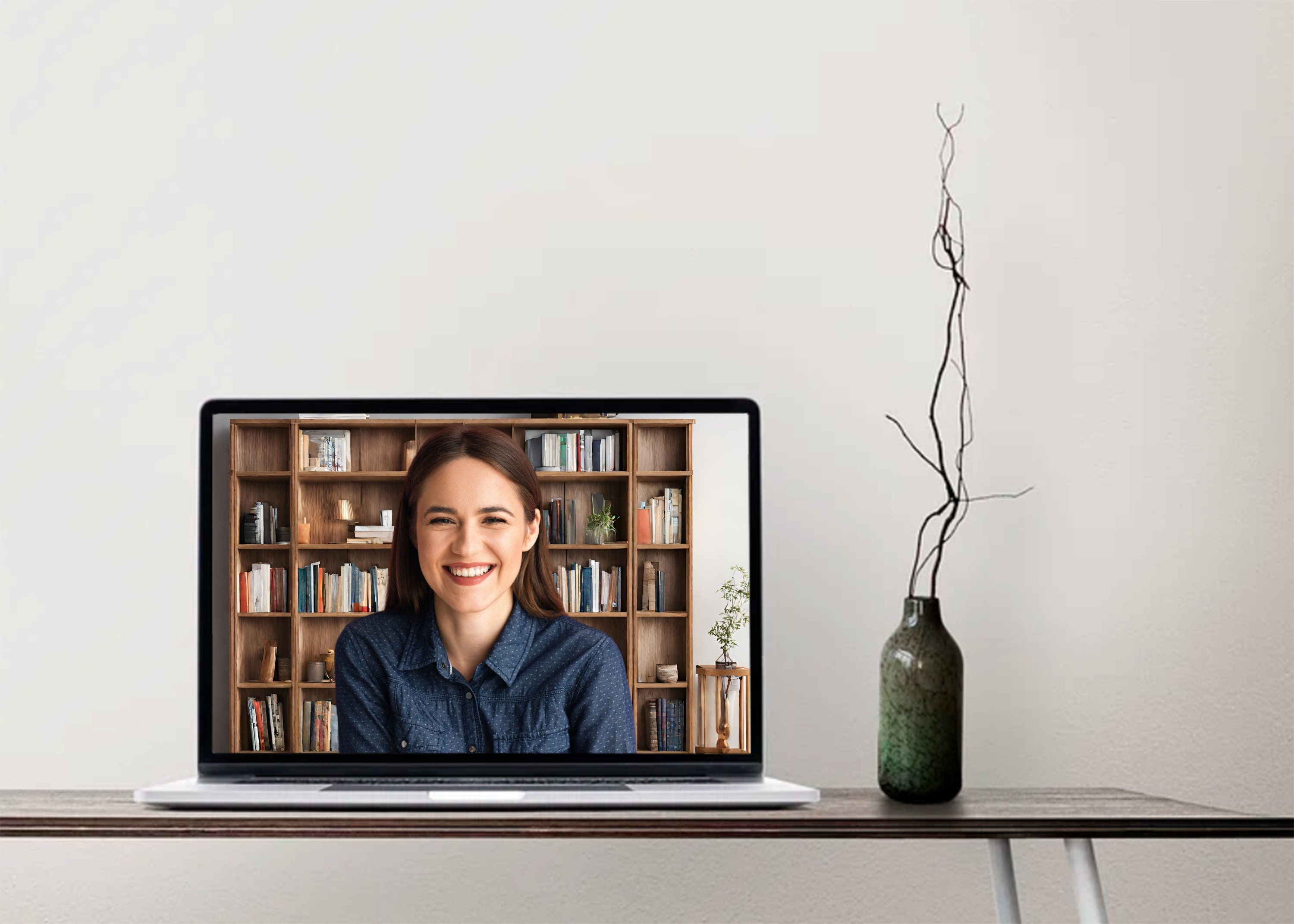 Zoom Backgrounds Bookcase, MS Teams Bookshelf Backdrop, Library Shelves ...