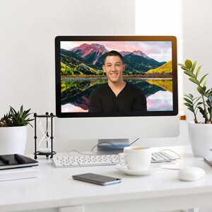 Mountains Zoom Background, Scenery Virtual Background, Colourful Lake ...