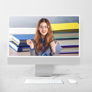 Online Teaching Virtual Zoom Background, Remote Class Professional ...