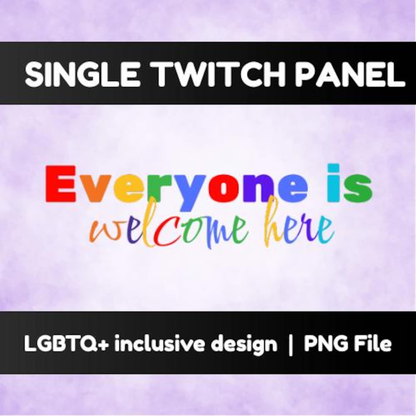 Twitch Banner LGBTQIA+ Pride Month, Twitch Panel Everyone is Welcome ...