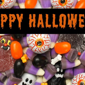 Halloween Candy Background, Zoom Halloween Background, MS Team ...