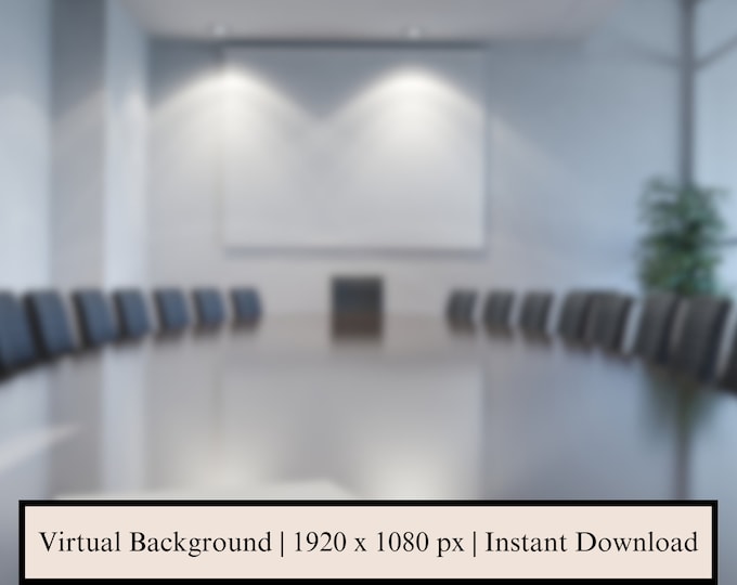 Boardroom Table Virtual Background for Zoom Meeting, Professional Zoom ...