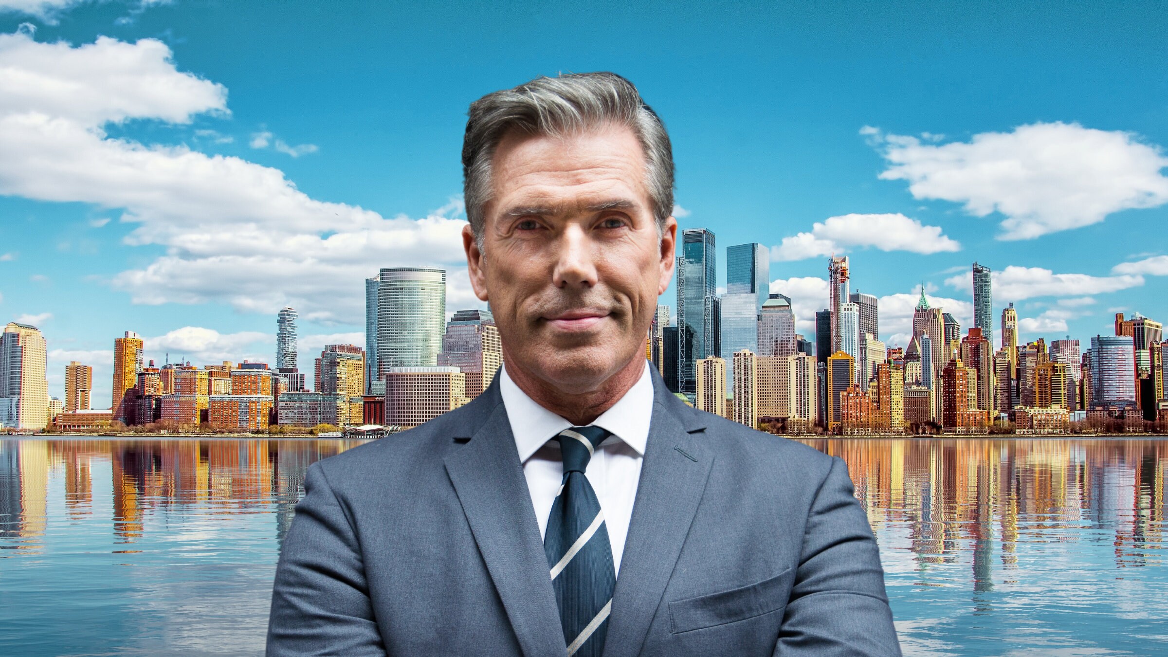 City Skyline Digital Zoom Background, Clean Bright Home Office Backdrop ...