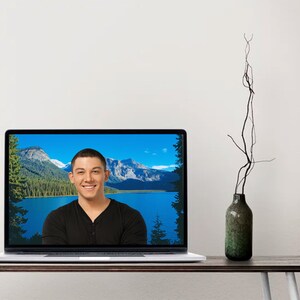 Zoom Background Mountains and Lake, Microsoft Teams Virtual Background ...