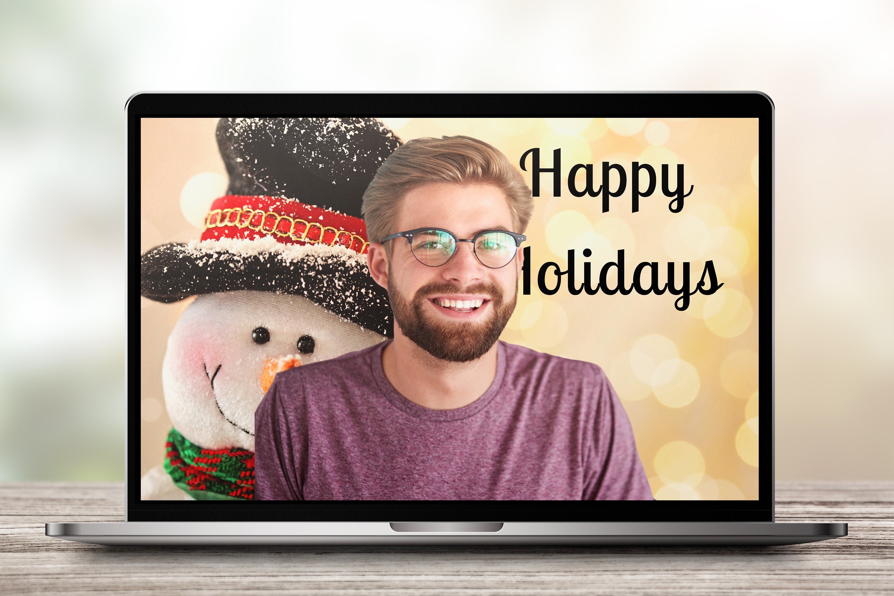 Christmas Holiday Virtual Background, Winter Instant Download Zoom ...