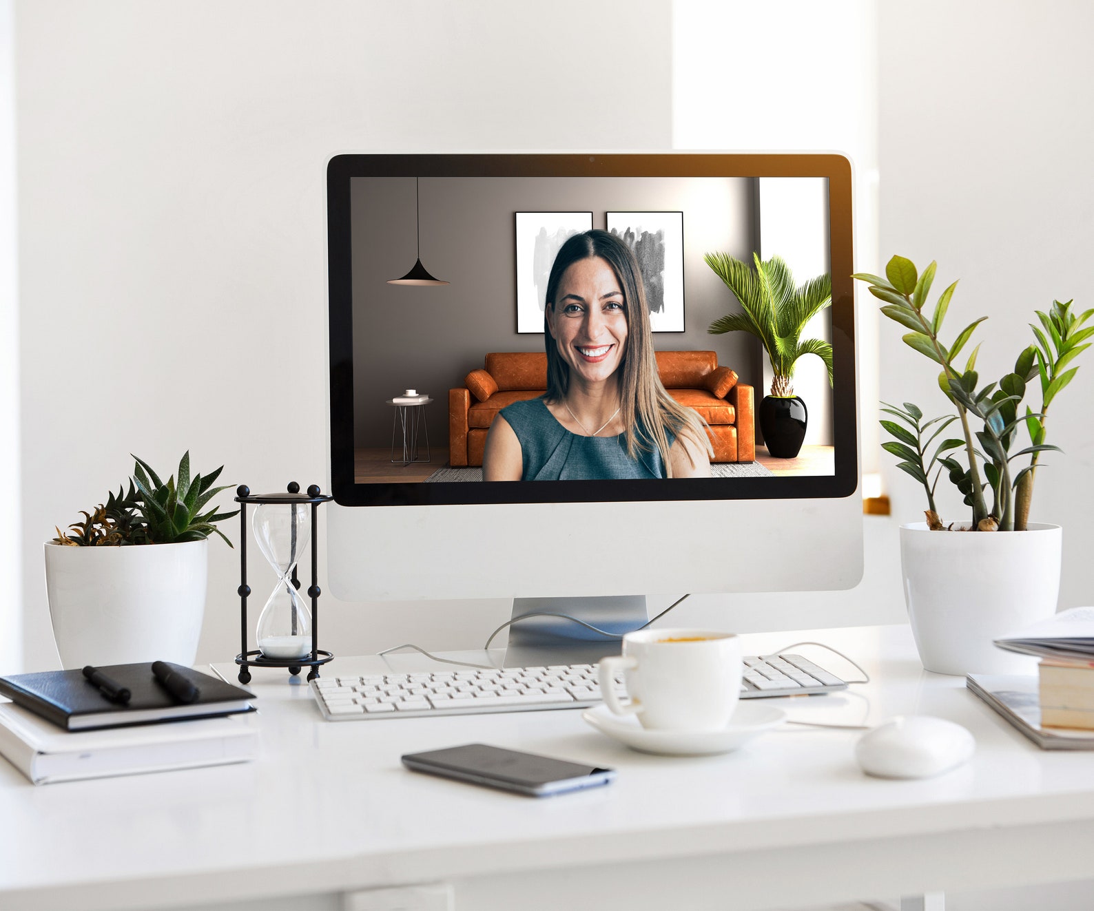 Home Office Zoom Background, Realistic Home Virtual Background, Room ...