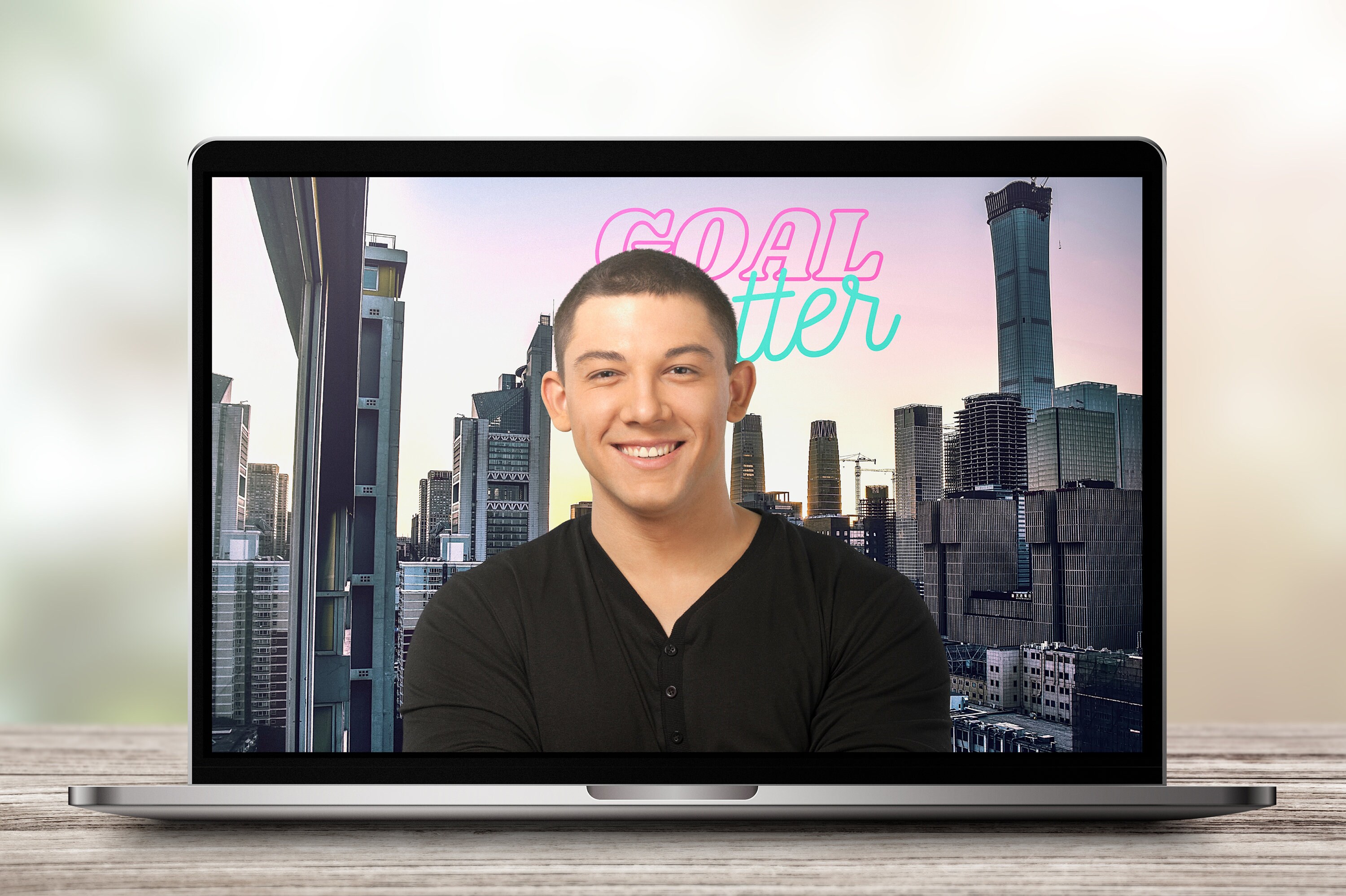 Skyline Zoom Background, Home Office Virtual Background Digital ...