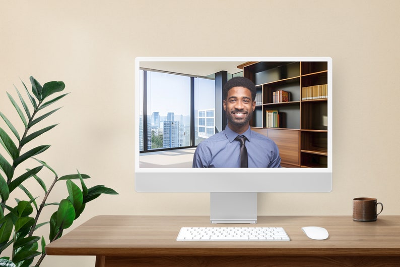 Work From Home Virtual Zoom Background, MS Teams Digital Download ...