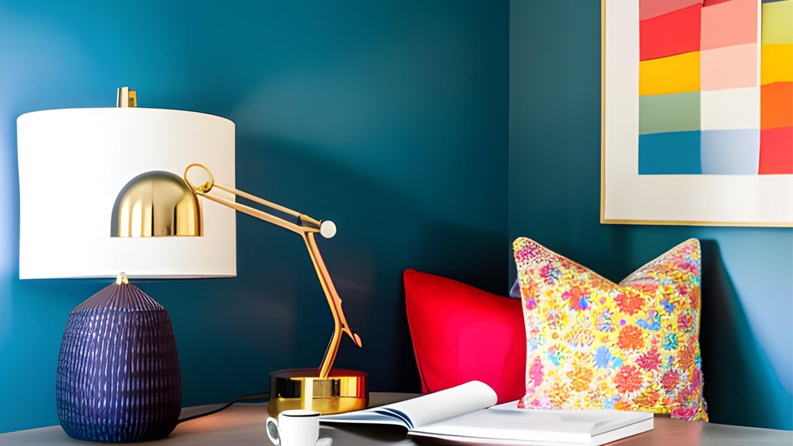 Unique Zoom Background for Video Calls, Vibrant Bright Colored Virtual ...