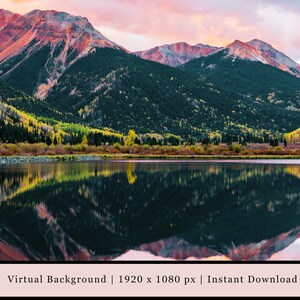 Mountains Zoom Background, Scenery Virtual Background, Colourful Lake ...