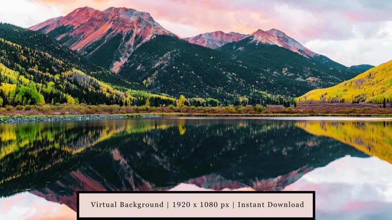 Mountains Zoom Background, Scenery Virtual Background, Colourful Lake ...