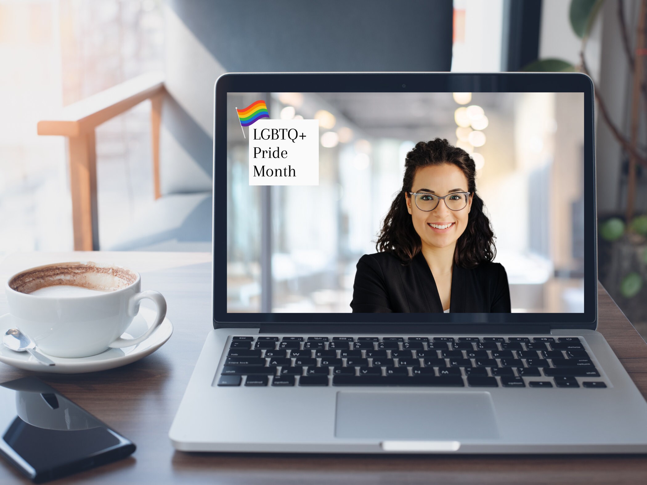 Minimalist Zoom Background for LGBTQ Pride Month, Work From Home ...