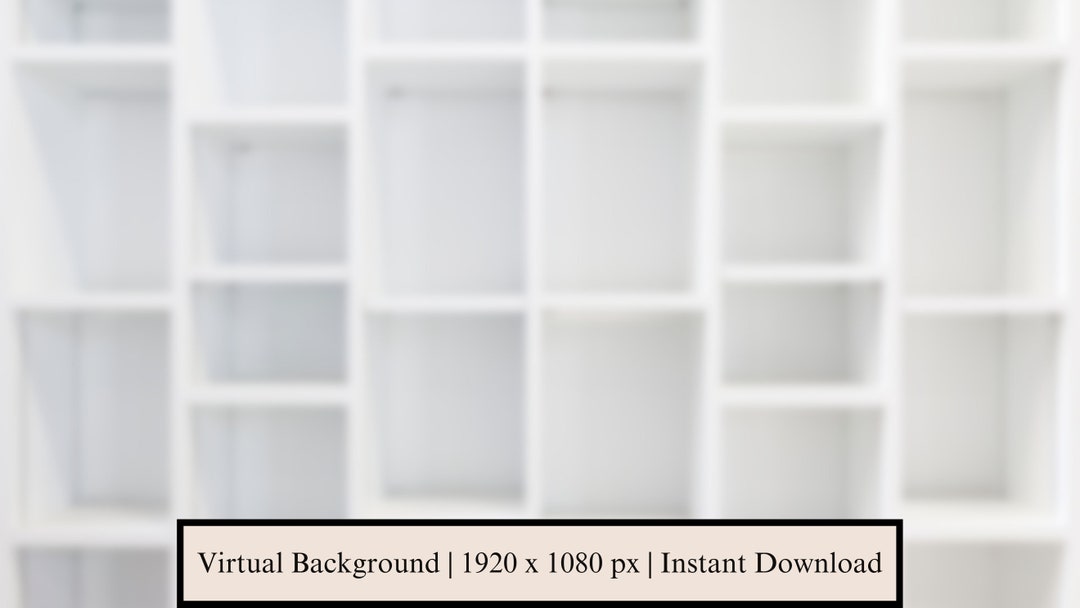 Blurred White Bookshelf Zoom Backgrounds, MS Teams Background Digital ...