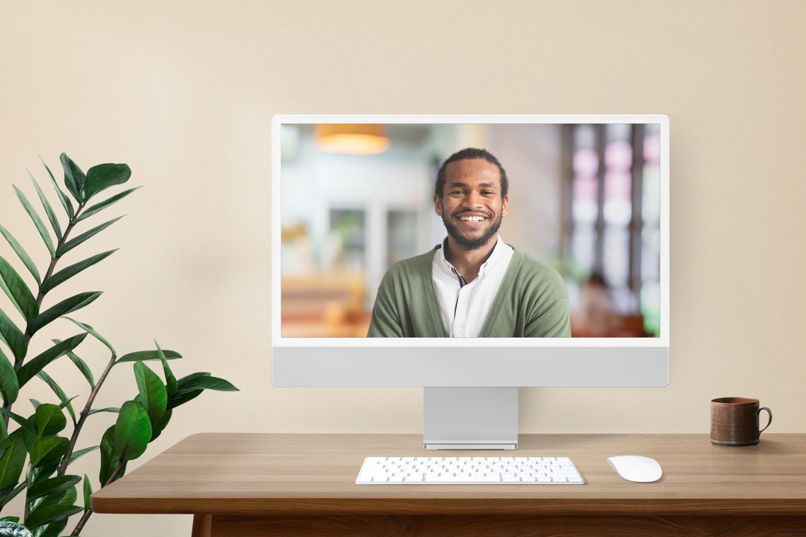 Blurry Work From Home Virtual Zoom Background, MS Teams Digital ...