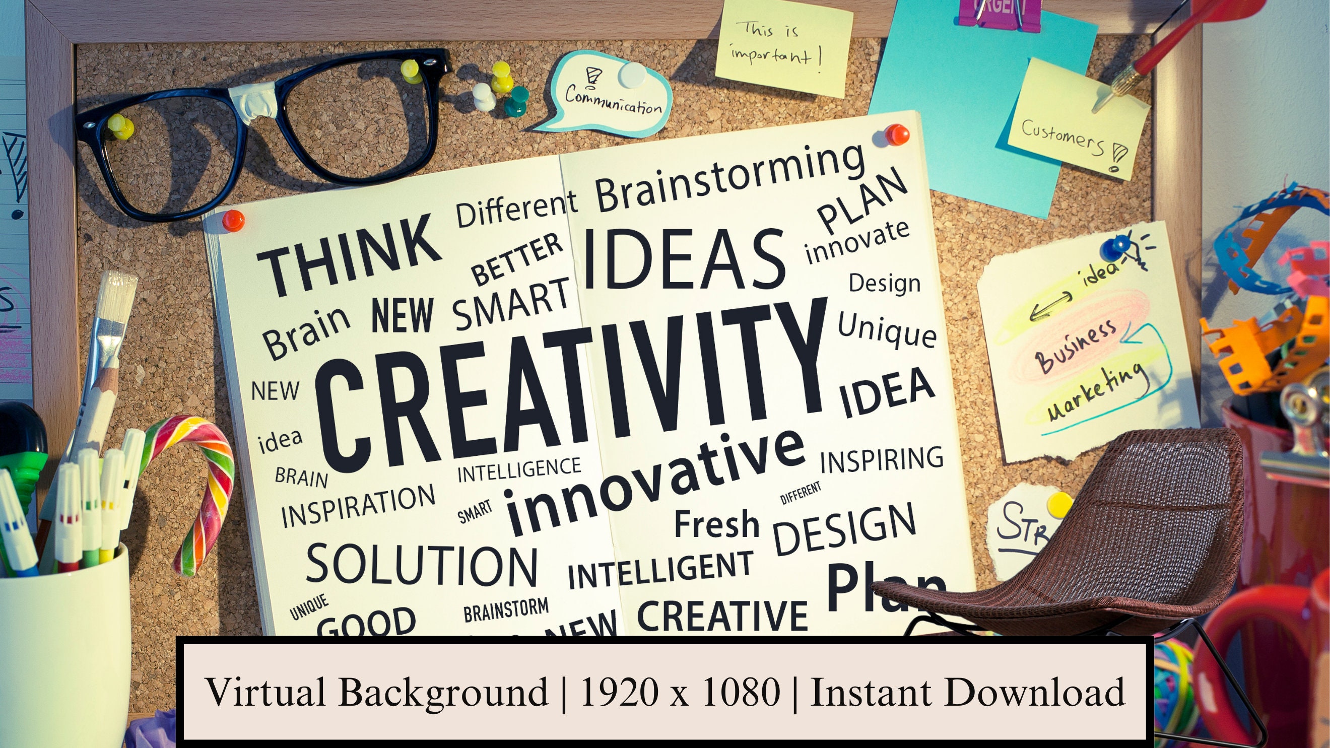 Teaching Zoom Background, Digital Download, Inspirational Virtual ...