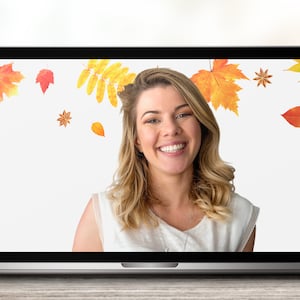 Fall Zoom Background, Home Office Zoom Backdrop, Autumn Virtual ...