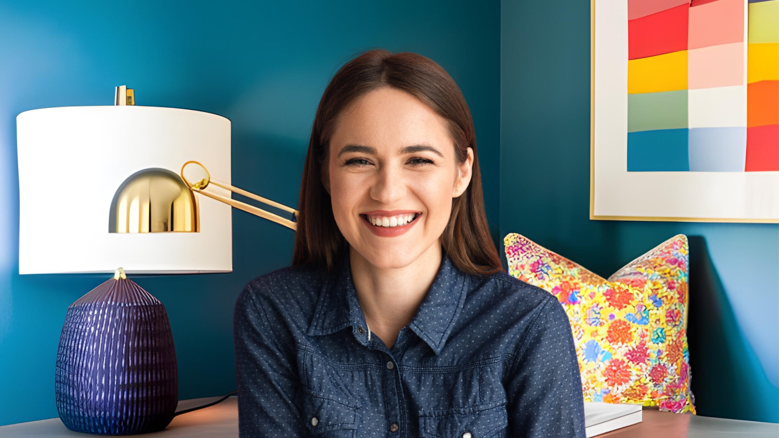 Unique Zoom Background for Video Calls, Vibrant Bright Colored Virtual ...