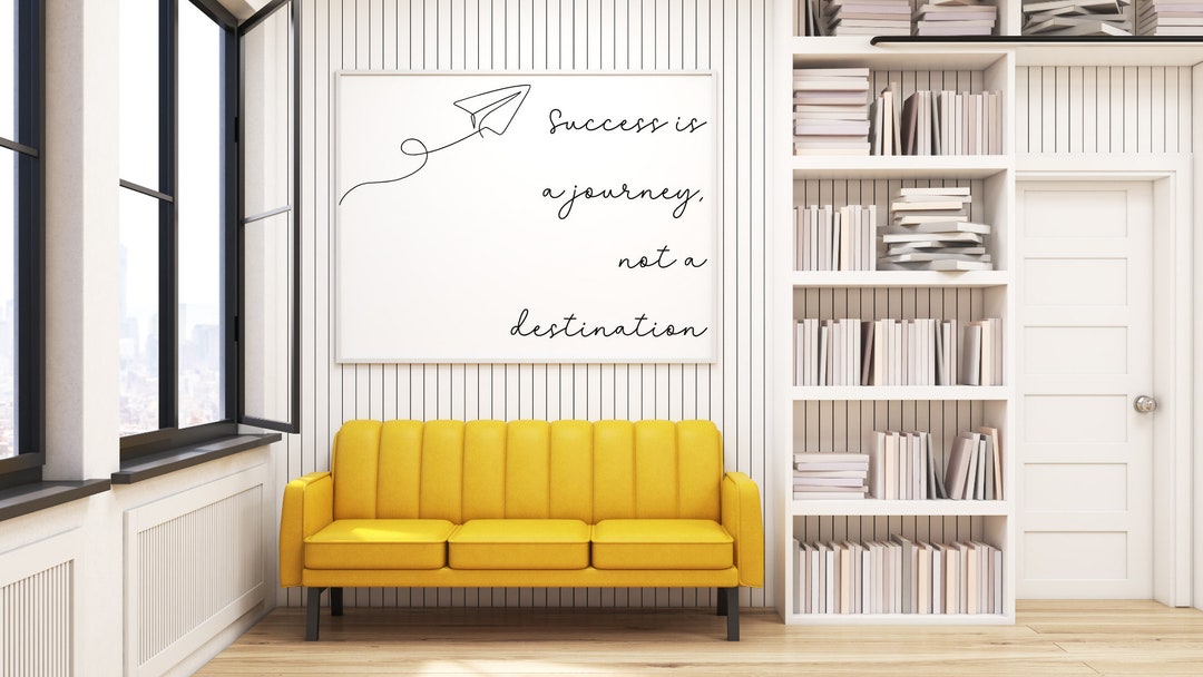 Positive Home Office Zoom Background, Success Quote Office Backdrop ...