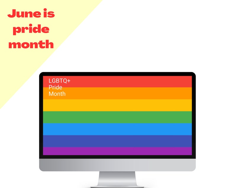 Work From Home Zoom Background to Celebrate LGBTQ Pride Month, Bright ...