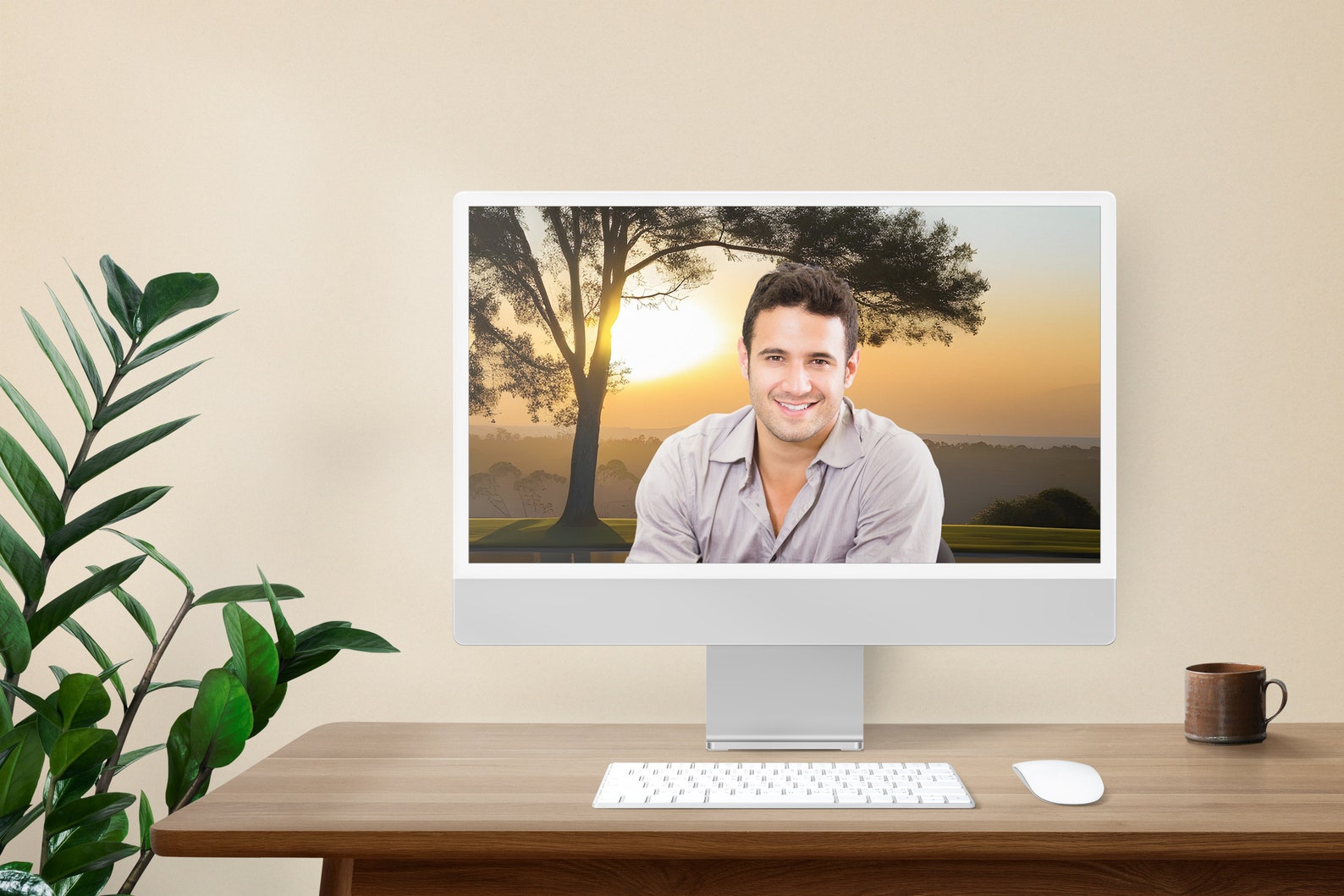 Sunset Zoom Background, Photography Backdrop, Work From Home Office ...