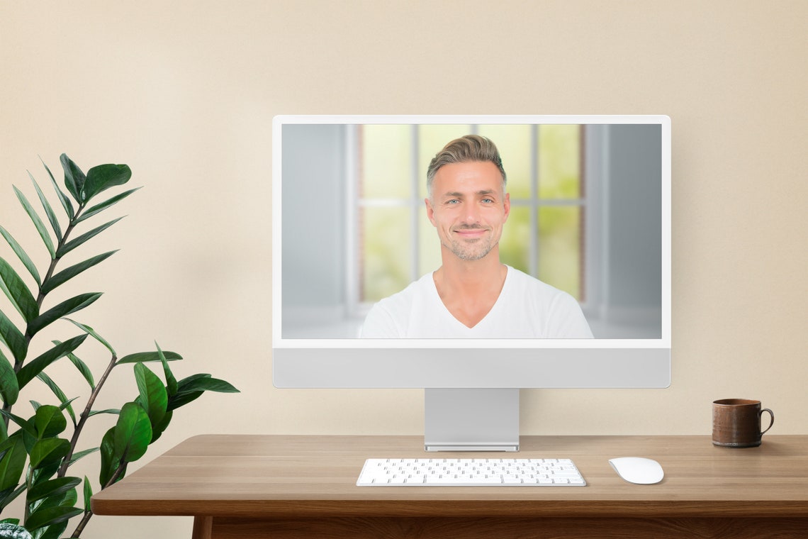 Zoom Background, Bright Blurry Window, Work From Home MS Teams Digital ...