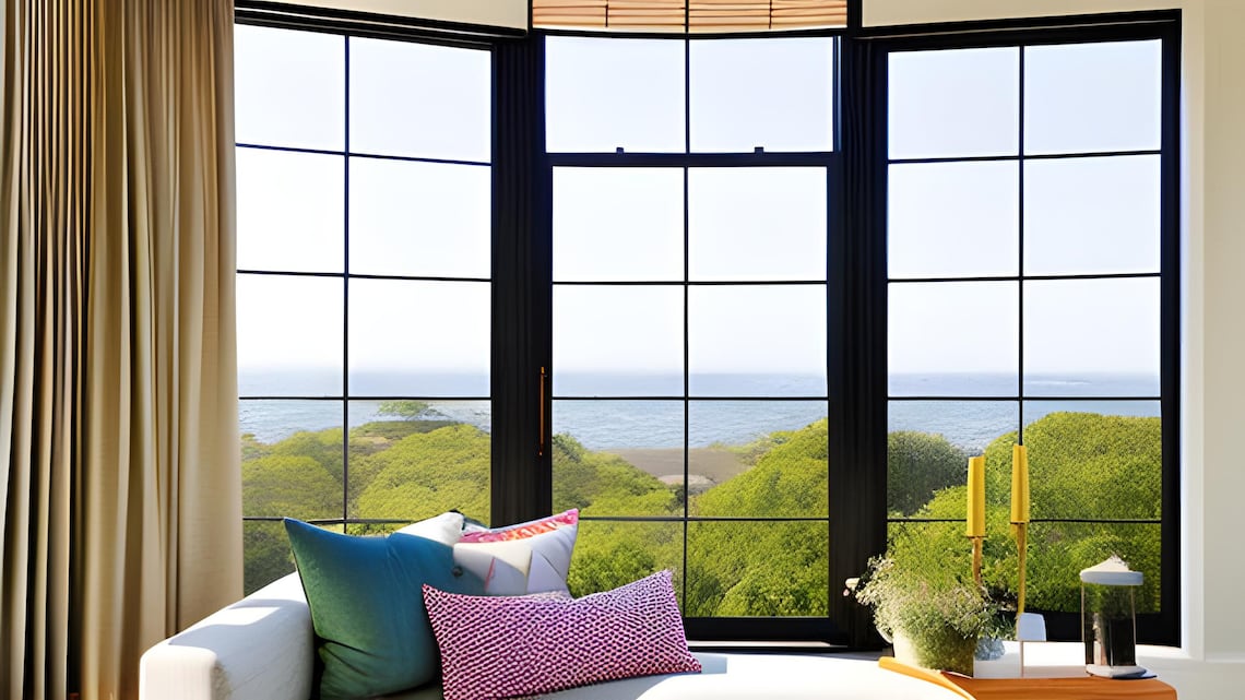 Bright Ocean Windows Zoom Background, Zoom Call Backdrop, Digital ...