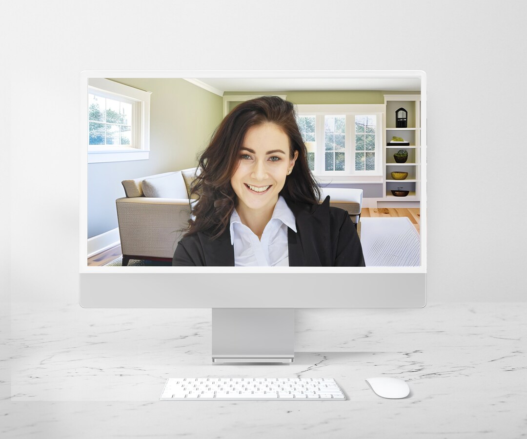 Bright Home Background With Couch and Window, Zoom Virtual Background ...