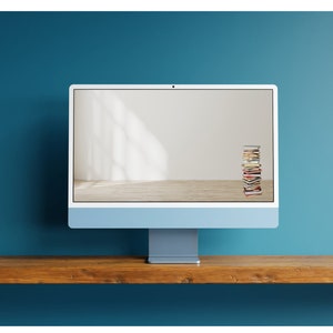 Remote Working Virtual Zoom Background, MS Teams Digital Download Books ...
