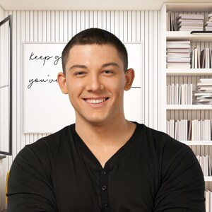 Motivating Home Office Zoom Background, Positive Quote Shelf Backdrop ...