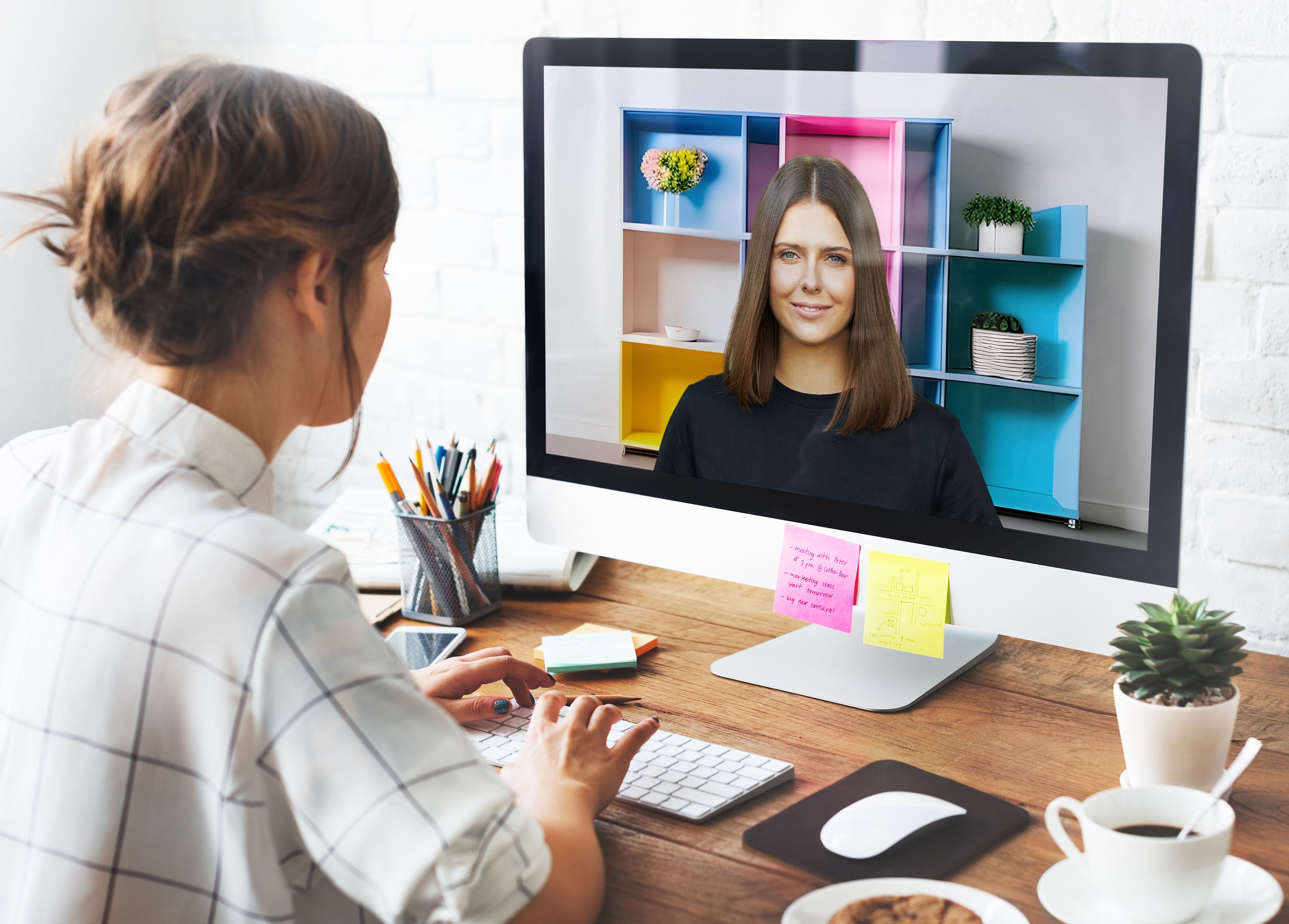 Bright and Vibrant Pastel Zoom Background for Home Office, Professional ...