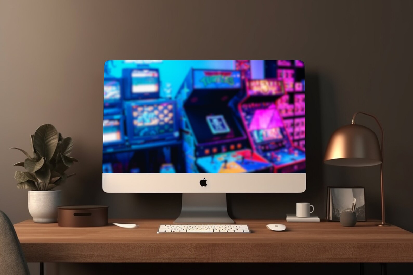 Retro Virtual Zoom Background, Microsoft Teams Background, Arcade Zoom ...