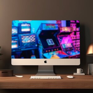 Retro Virtual Zoom Background, Microsoft Teams Background, Arcade Zoom ...