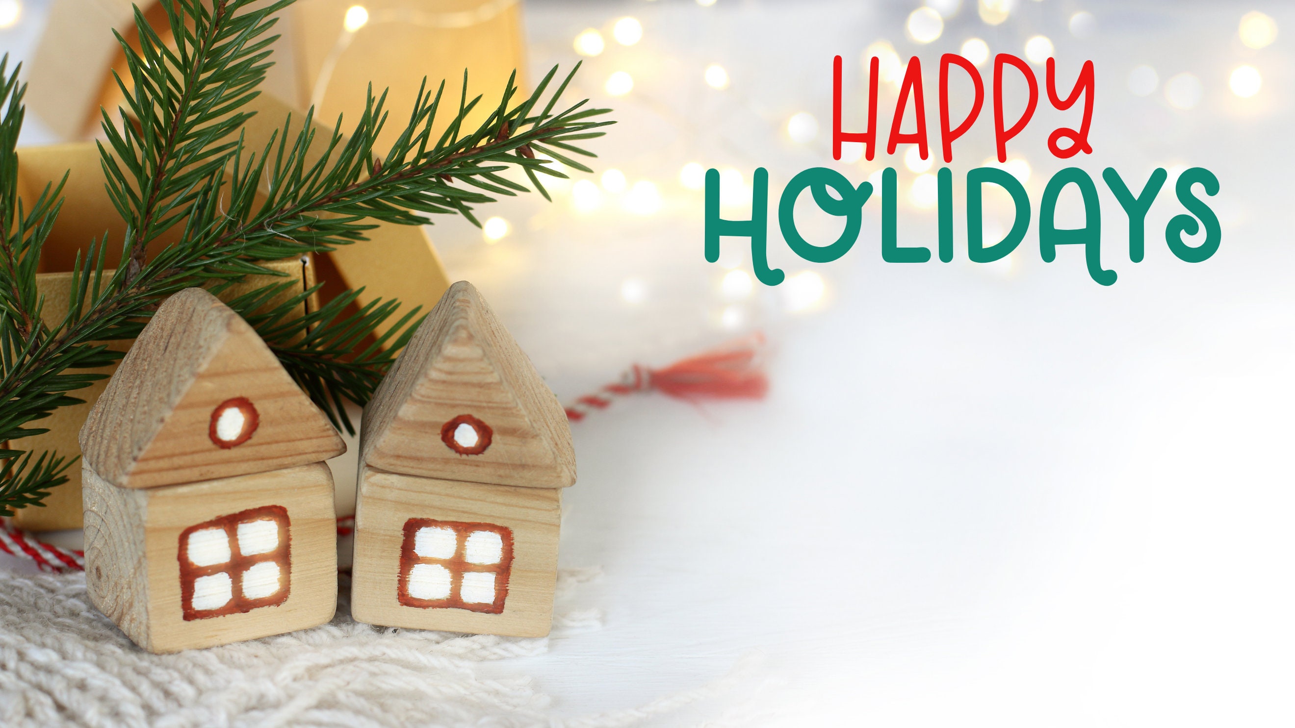 Happy Holidays Zoom Background Home Office, Christmas Virtual ...