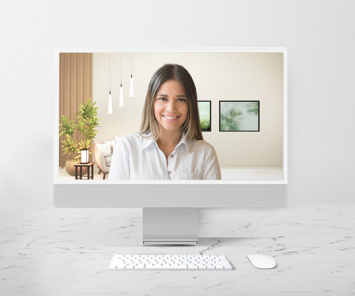 Minimalist Home Virtual Background, Bright Zoom Background for Online ...