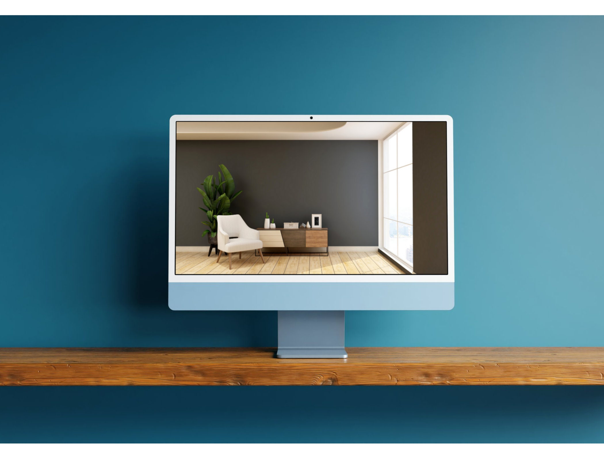 Virtual Zoom Background Modern Office, Microsoft Teams Digital Backdrop ...