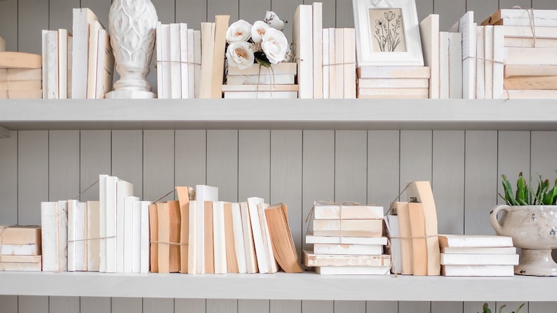 Neutral Home Office Zoom Background Bookcase, Virtual Background MS Teams, White Bookshelf Zoom ...