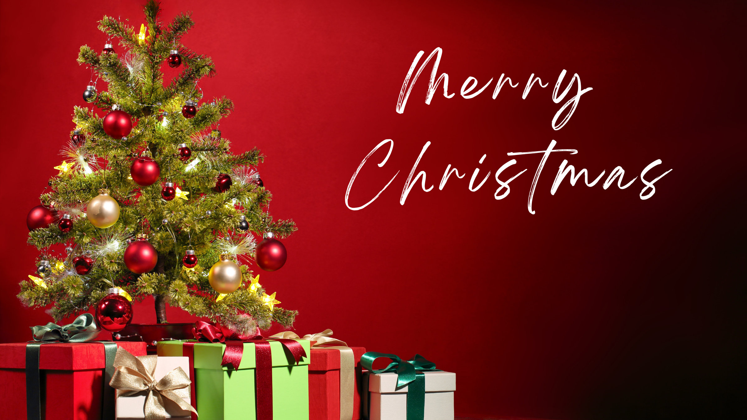 Merry Christmas Virtual Backdrop, Christmas Tree Digital Download Zoom ...