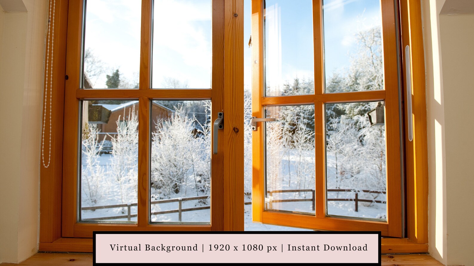 Bright Window Zoom Background Home Office, Professional Virtual ...