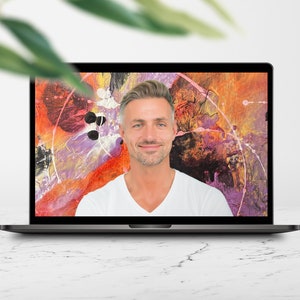 Virtual Background Original Painting, Colorful Background, Zoom ...