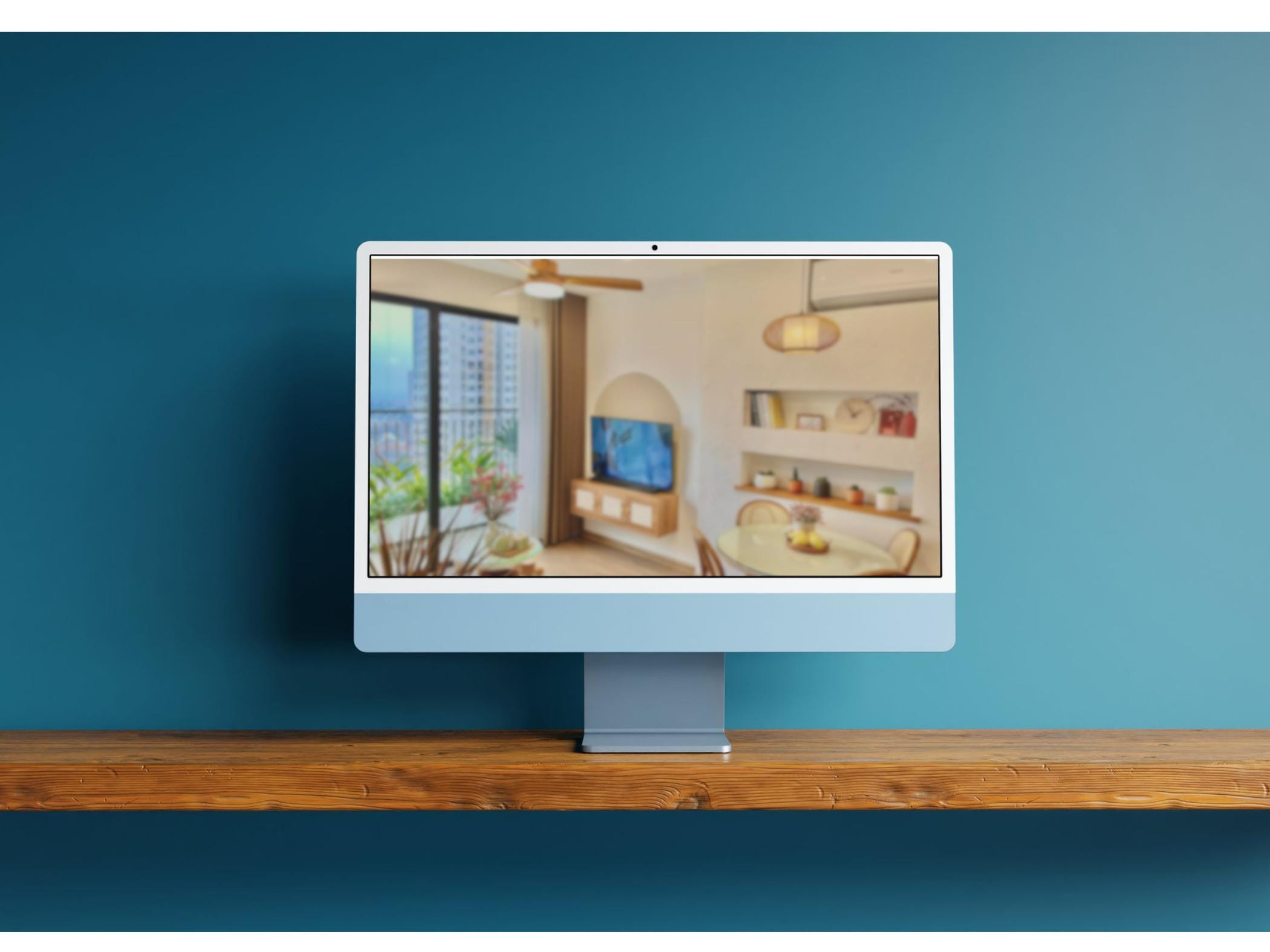 2 Zoom Backgrounds Blurry Home Office, Blurred Background, Zoom Virtual ...