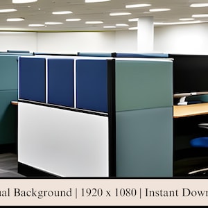 Cubicle Zoom Background, MS Teams Digital Download Virtual Background ...