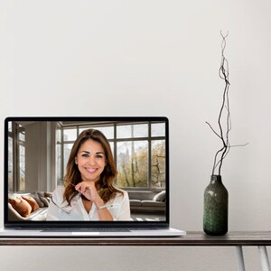 Realistic Home Office Zoom Background, Virtual Background Skyline ...