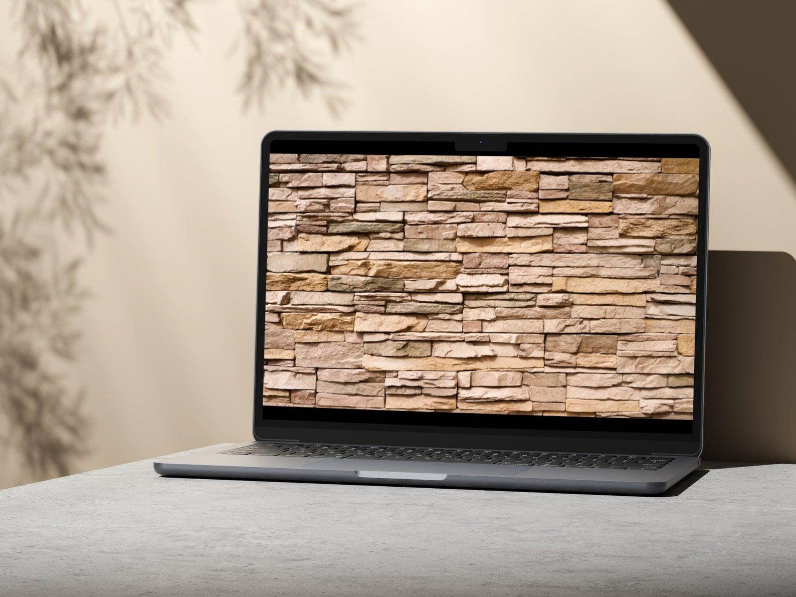 Work From Home Virtual Zoom Background, Brick Wall MS Teams Digital ...